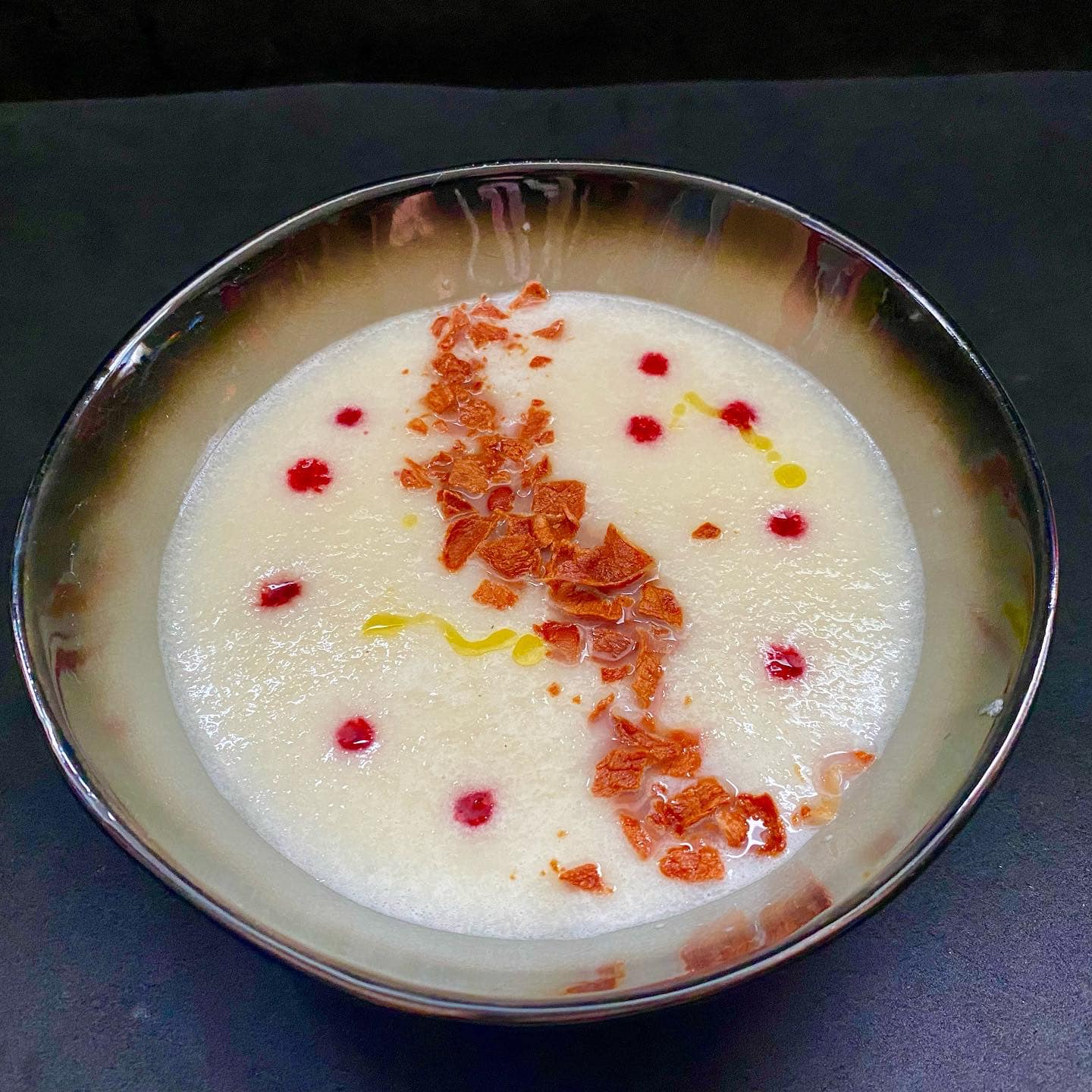 Crema de melón con crujiente de jamón - Gastronomía de Galicia